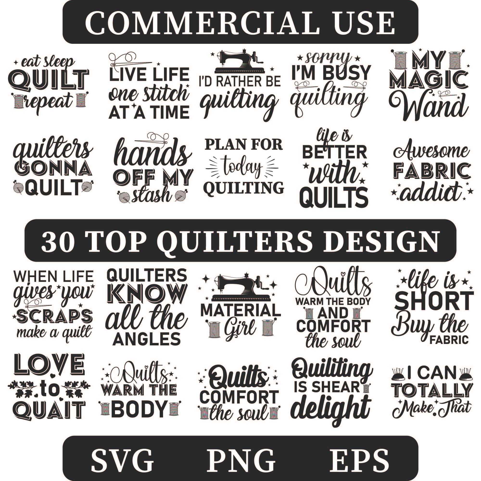 Premium Sewing Quilting SVG Files