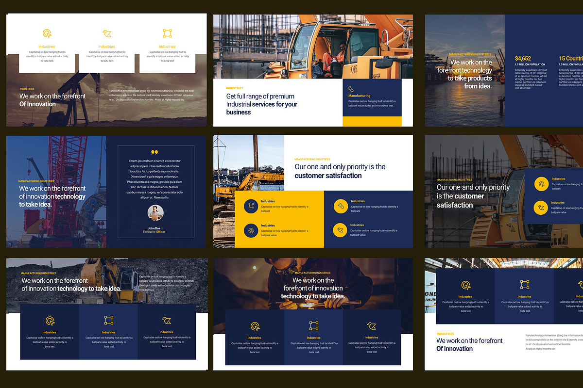 Industriza - Industrial Google Slide, a Presentation Template by Zazilla