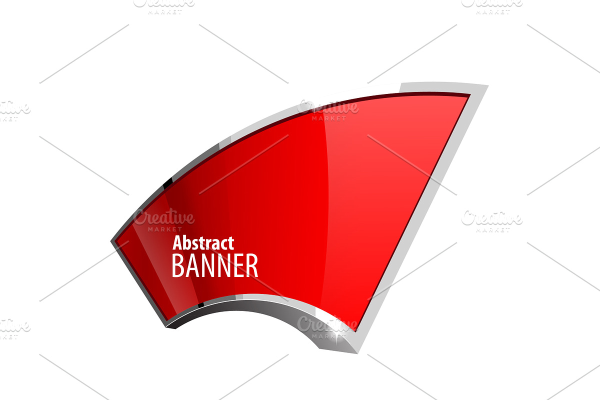 Shiny gloss red vector banner, a Product Mockup by Sunny | Creative Market