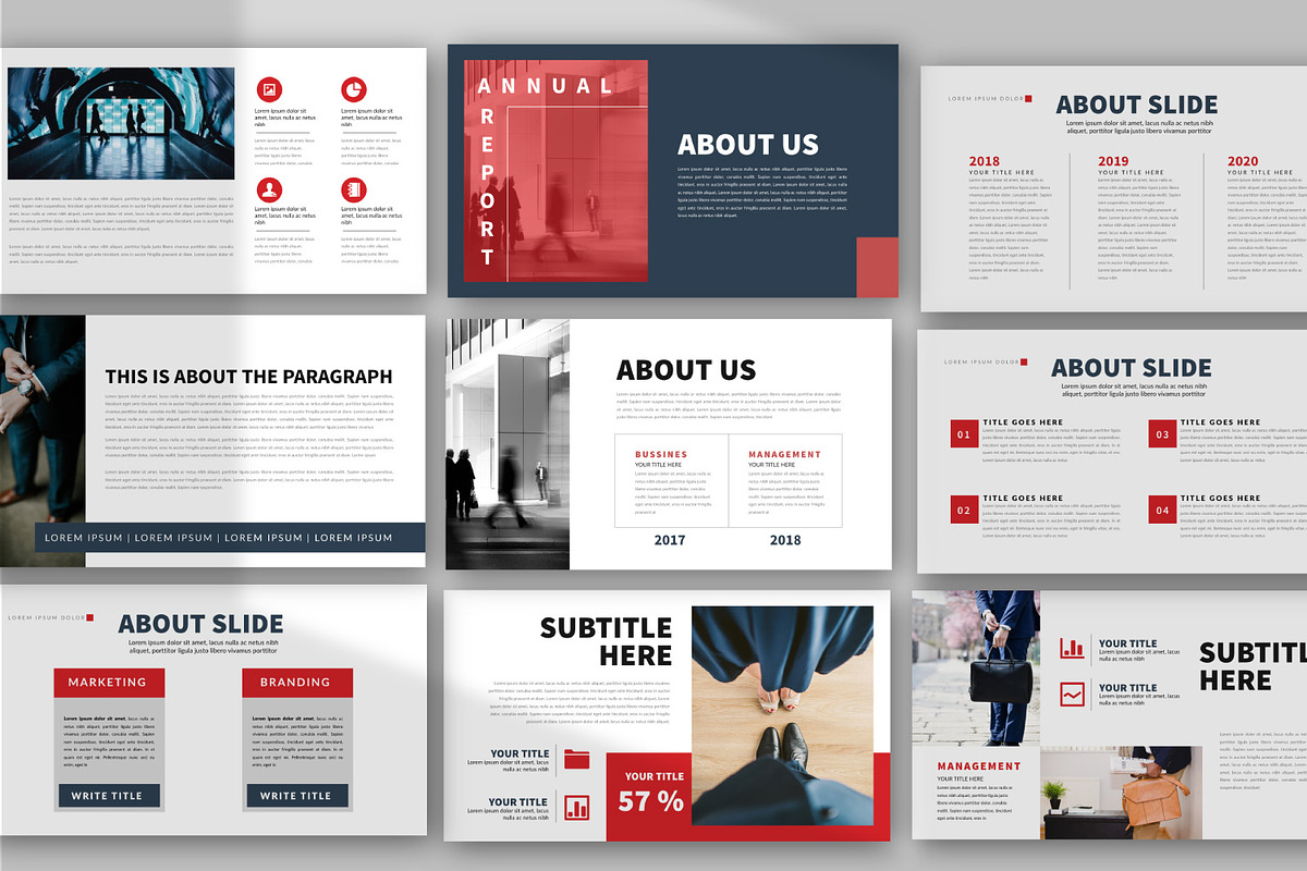 Report - Powerpoint, a Presentation Template by Dirtytemp Studio
