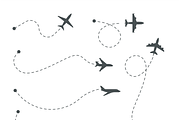 Plane paths. Airline routes, airplan, a Background Graphic by Onyx
