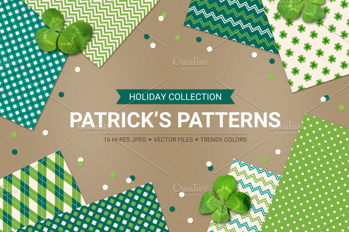 St. Patrick's Day seamless patterns, a Pattern Graphic by miumiu