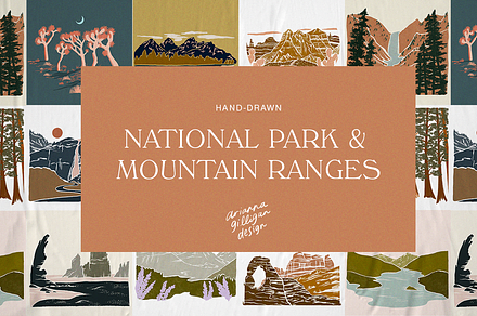 National Parks Map, Vector Map | Illustrations ~ Creative Market