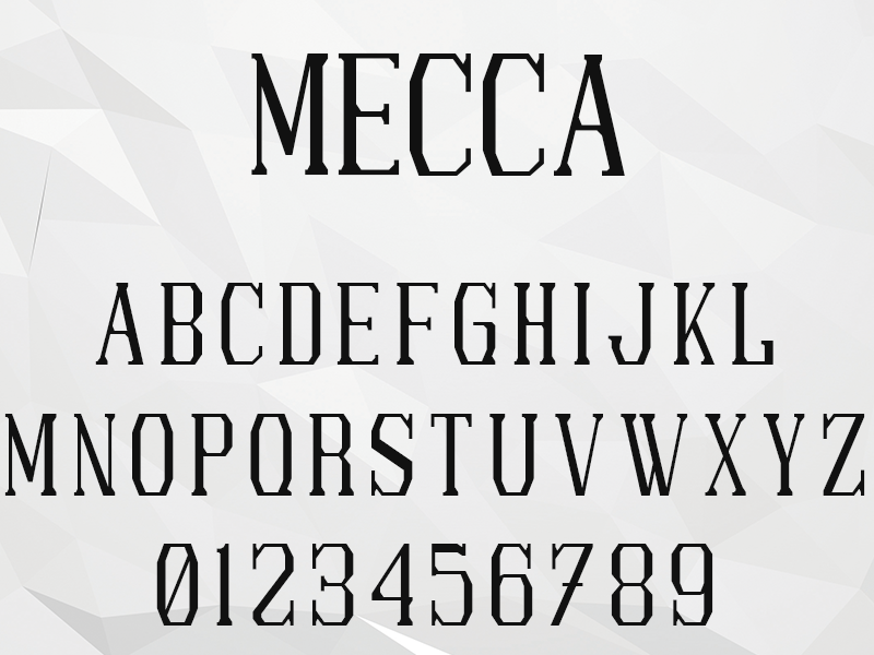 Mecca Typeface, a Serif Font by TWLV27