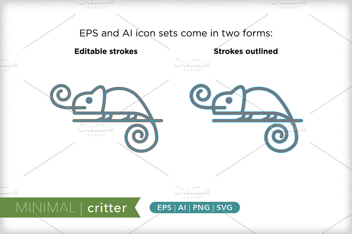 Minimal critter icons, an Outline Icon by Picture Window | Creative Market