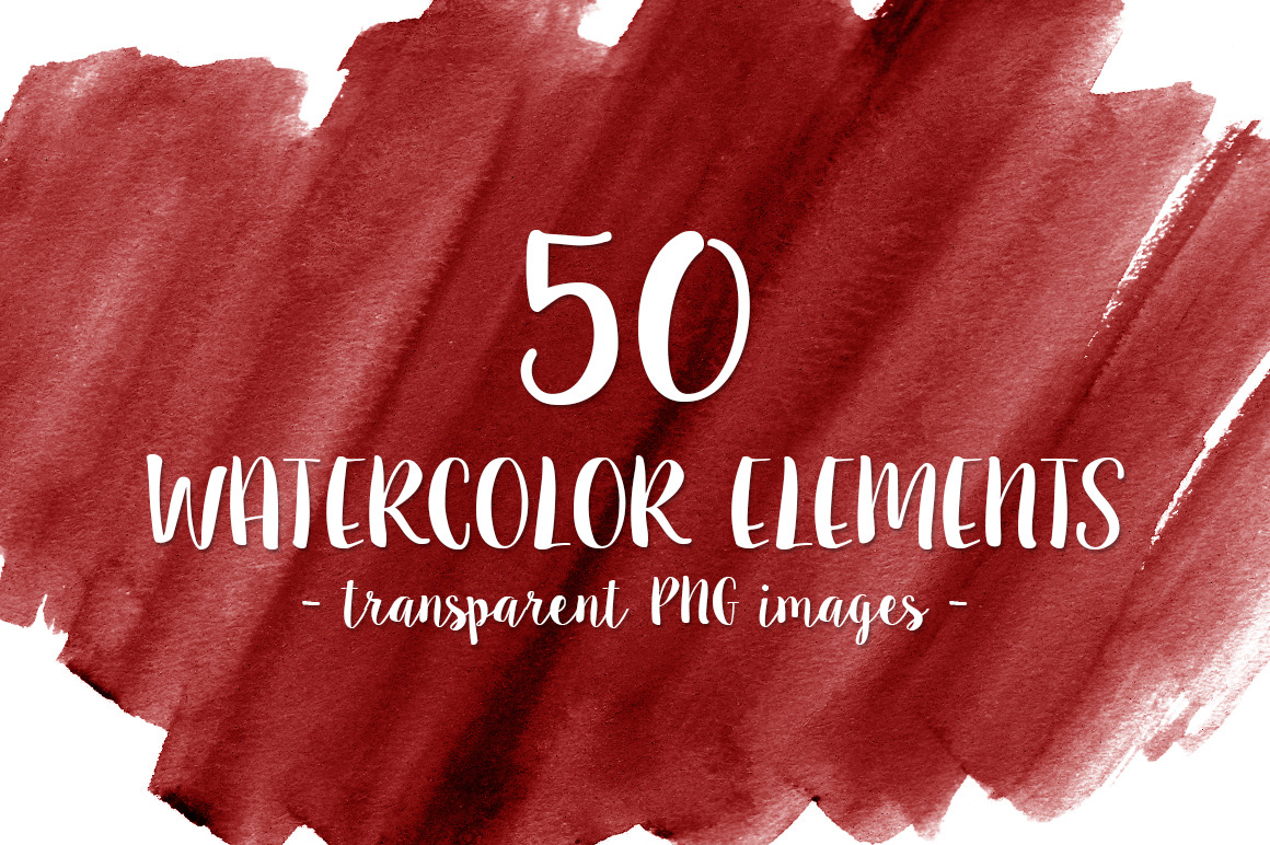 50 Red Watercolor Shapes, a Background Graphic by DESIGN BY nube