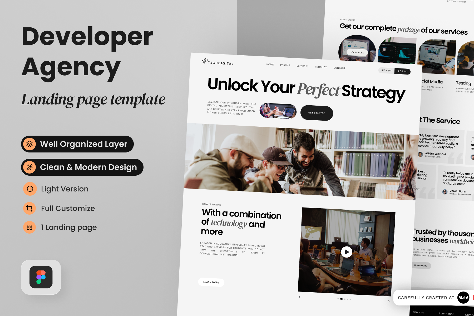 Developer Agency Landing Page, a Landing Page Template by SLAB! Design