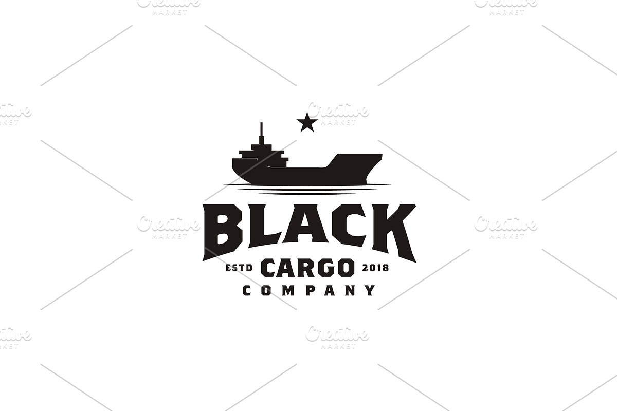 Vintage Cargo Merchant Ship logo, a Branding & Logo Template by ...