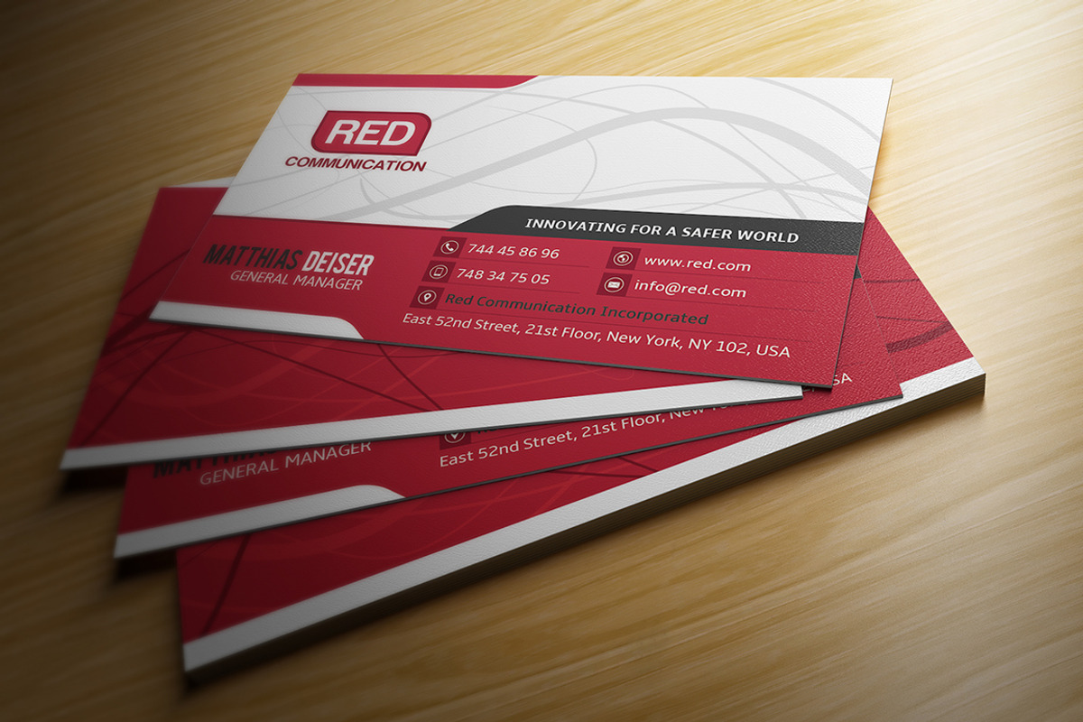 Red Business Card, a Business Card Template by Marvel
