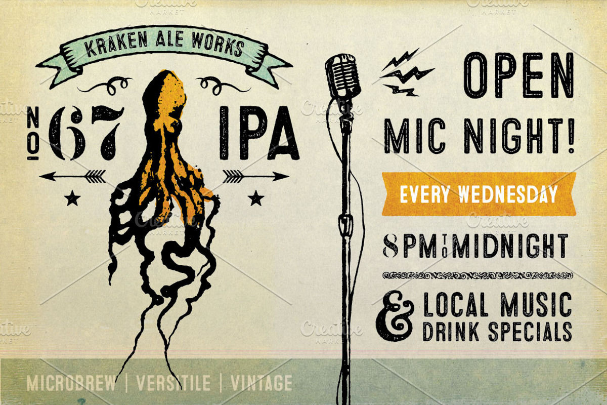 Microbrew Complete Family, a Sans Serif Font by Albatross