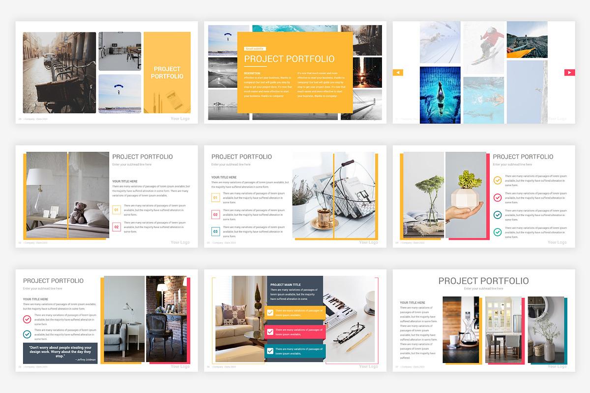 Portfolio Google Slides Template, a Presentation Template by SlideOne