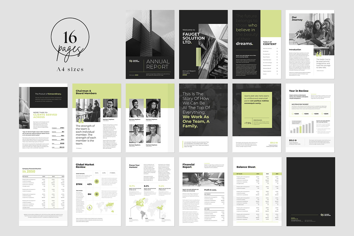 Annual Report Template, Canva Report