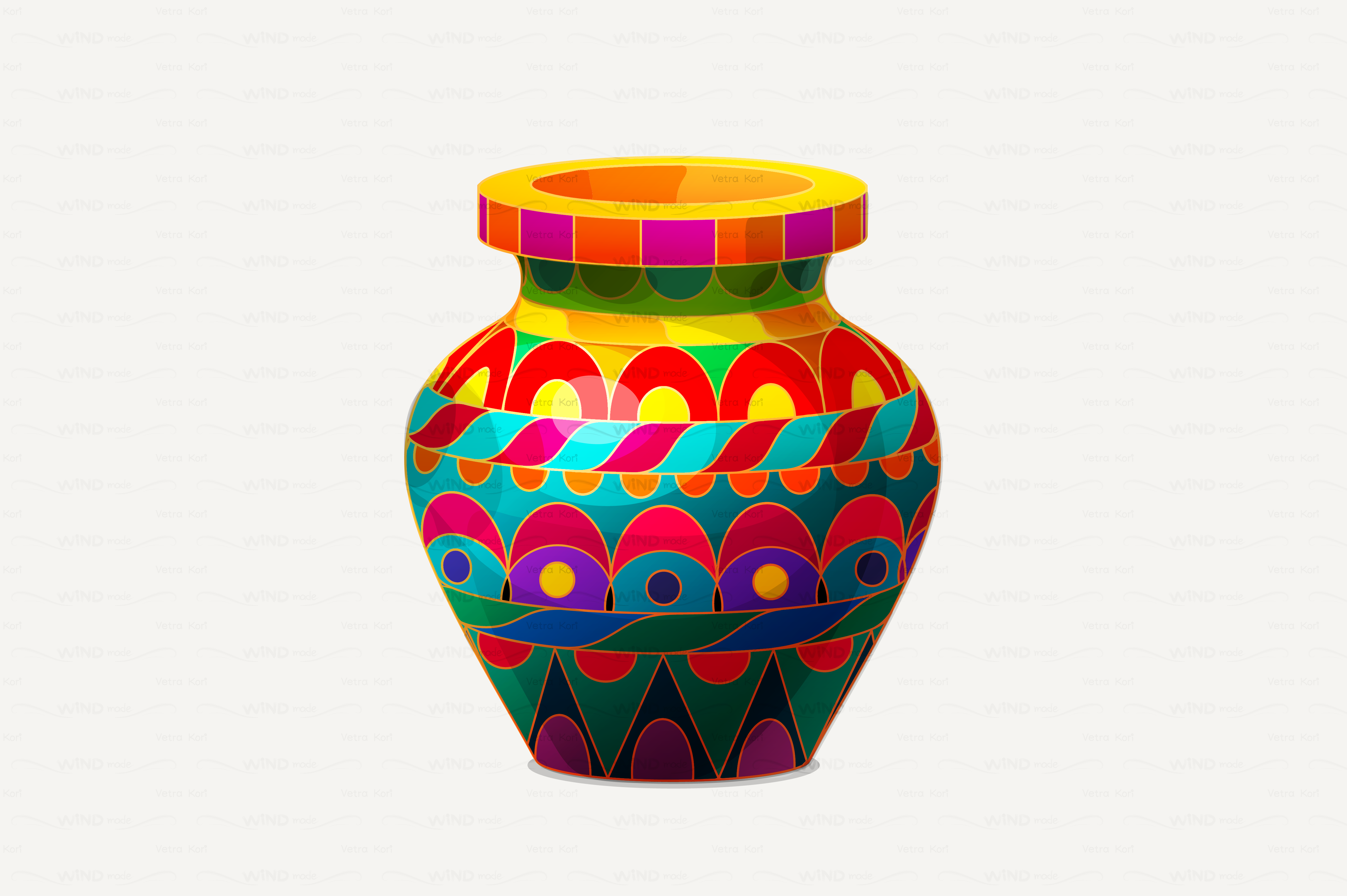 vector vintage volume vase, an Object Graphic by WINDmade
