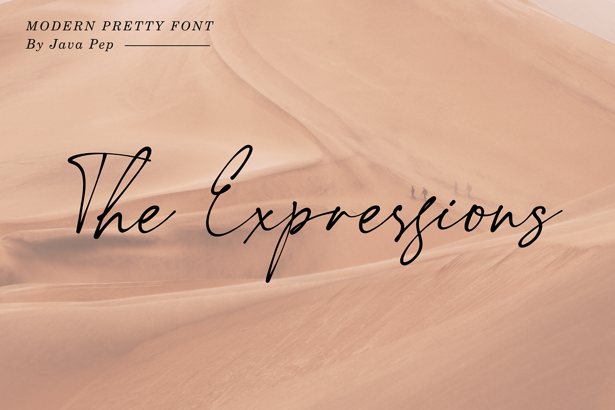 The Expressions / modern pretty font, a Script Font by Java pep