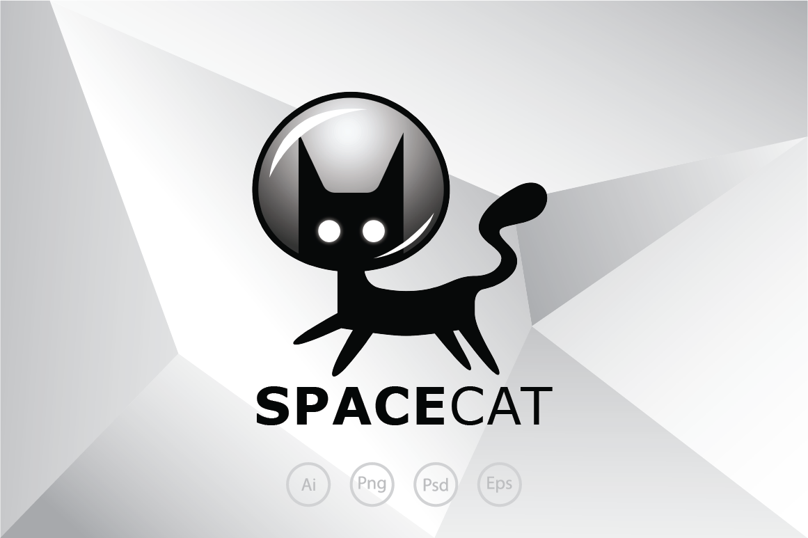 Black Space Cat Logo Template, a Branding & Logo Template by Heavtryq ...