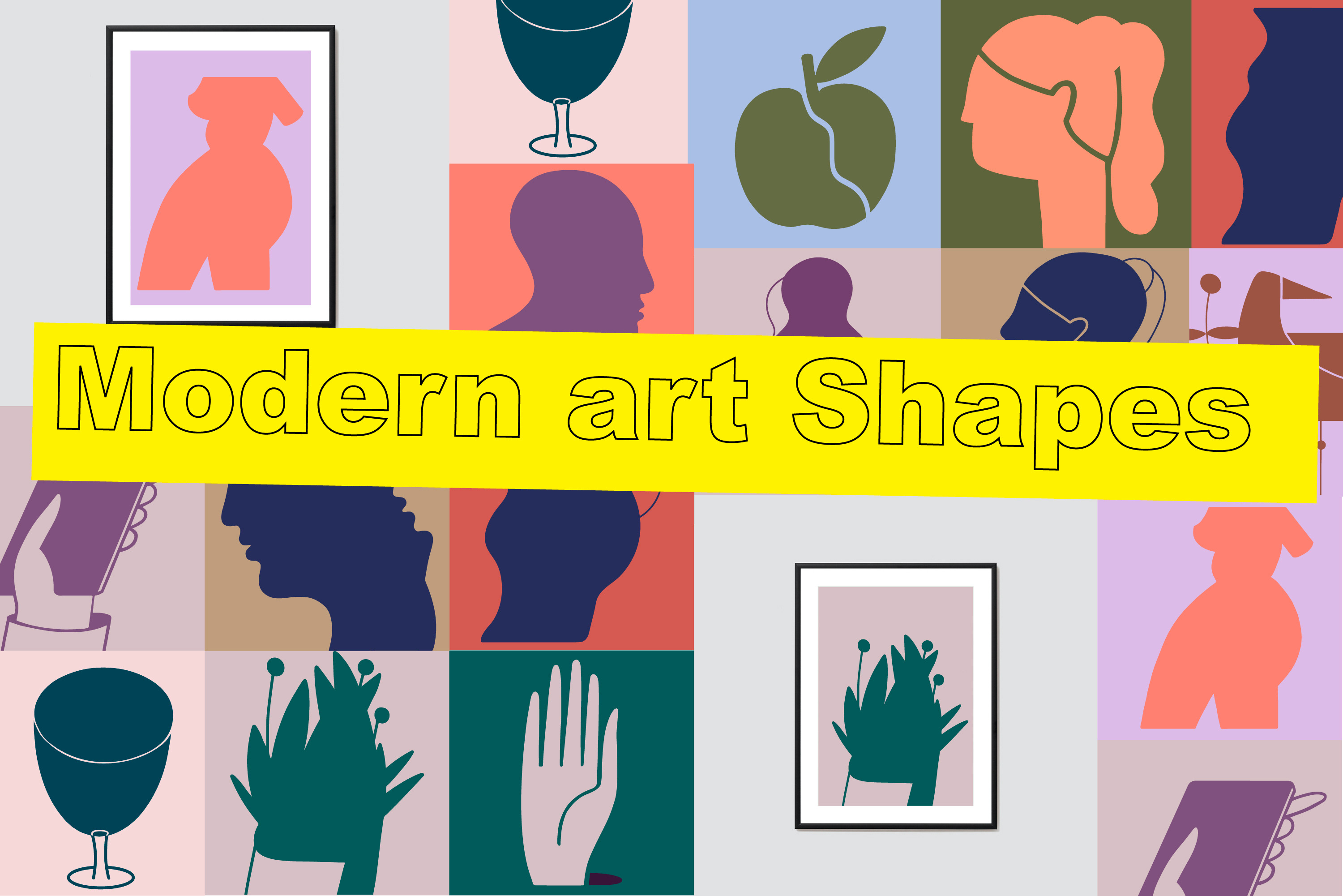 Modern art Shapes, an Illustration by Aleksandra Slowik
