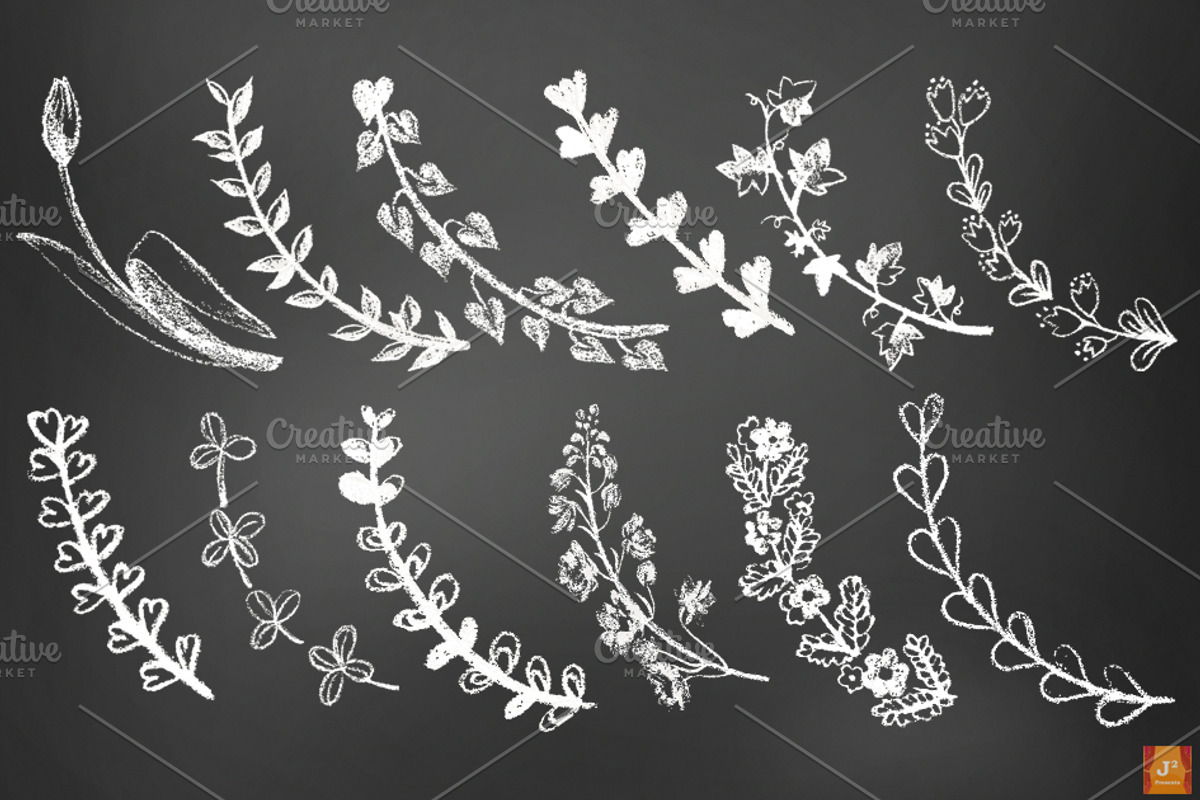 Chalkboard Laurel Wreath Vector &PNG, a Texture Illustration by ...