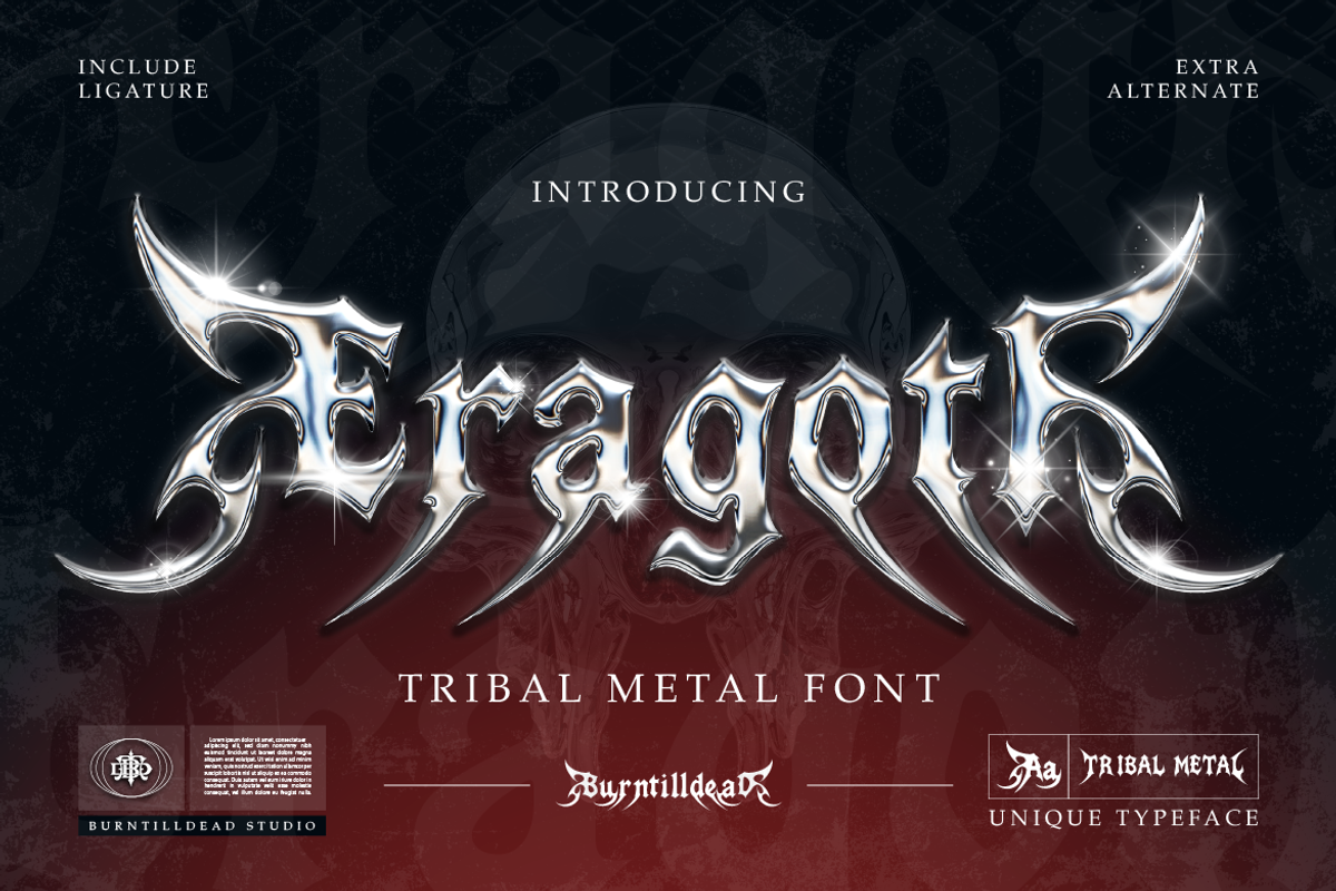 Eragoti - Tribal Metal Font