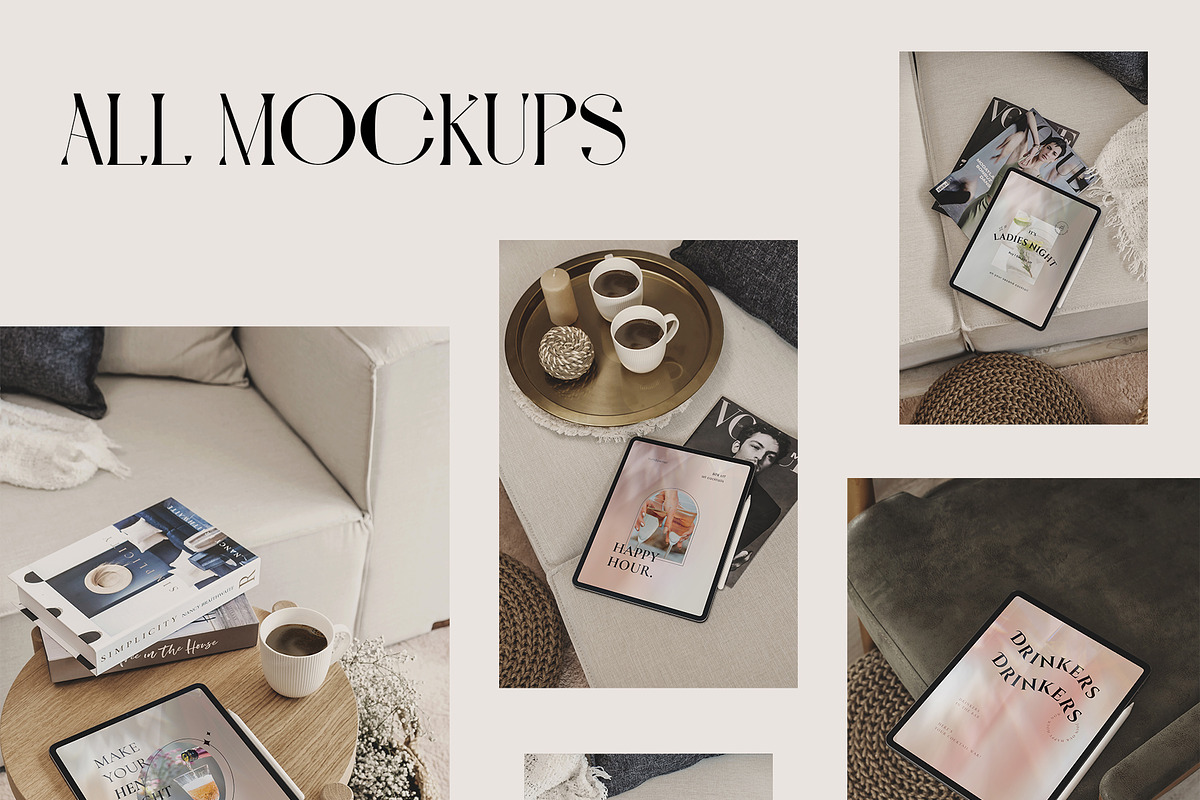 Ipad Pro Lifestyle Mockup Bundle