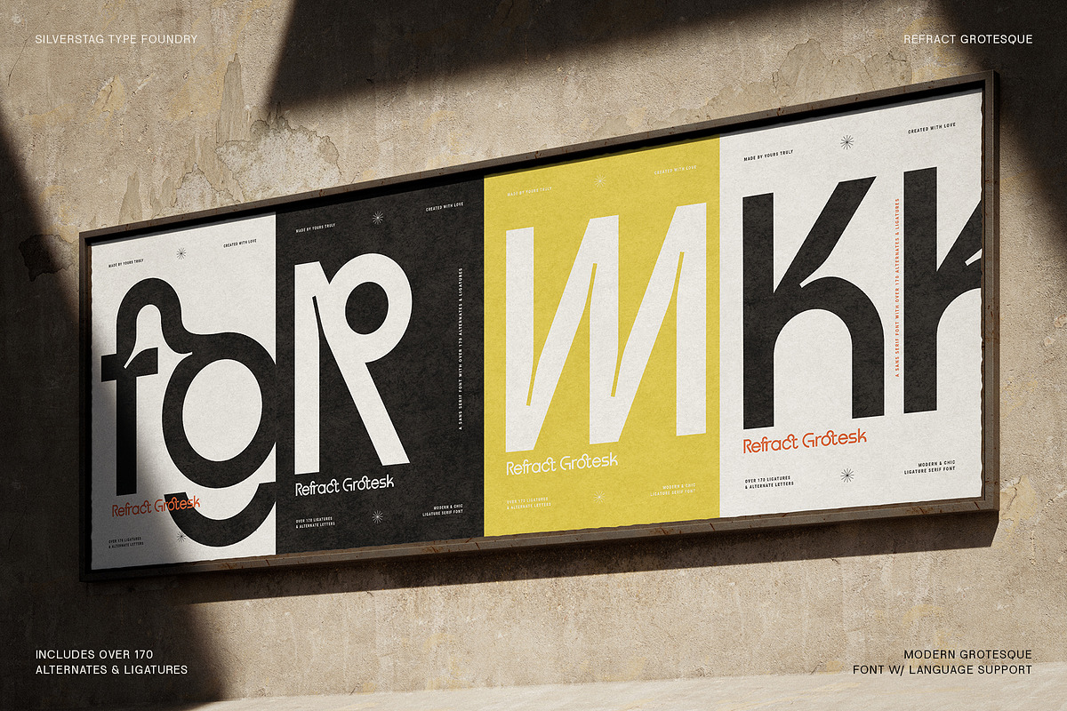 Refract - A Modern Grotesque Font, a Sans Serif Font by SilverStag Type ...