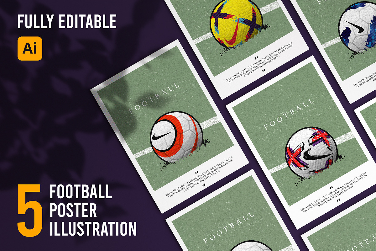 5 Vintage Football Posters