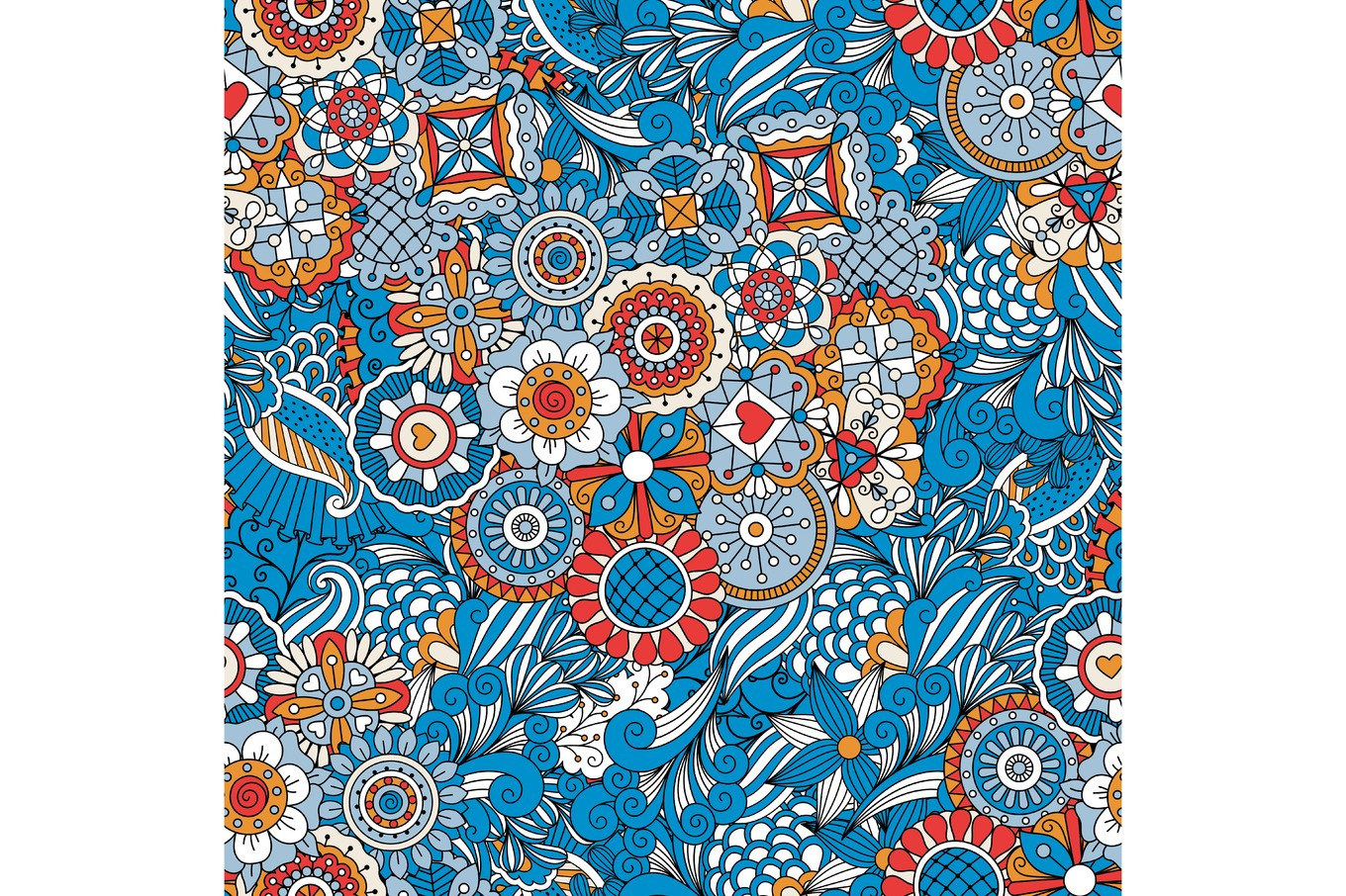 Blue floral decorative background, a Texture Graphic by Stock-Smart ...