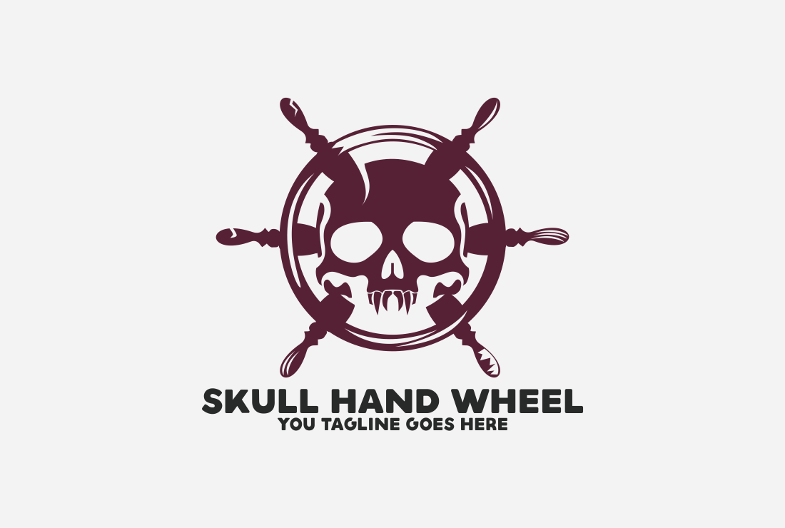 Skull Wheel Logo, a Branding & Logo Template by Brandlogo