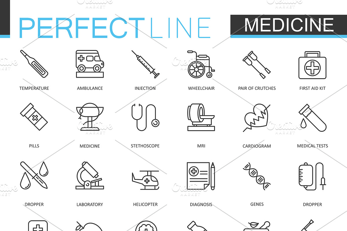 180 Perfect Line concept icons, an Outline Icon by Lemberg Vector
