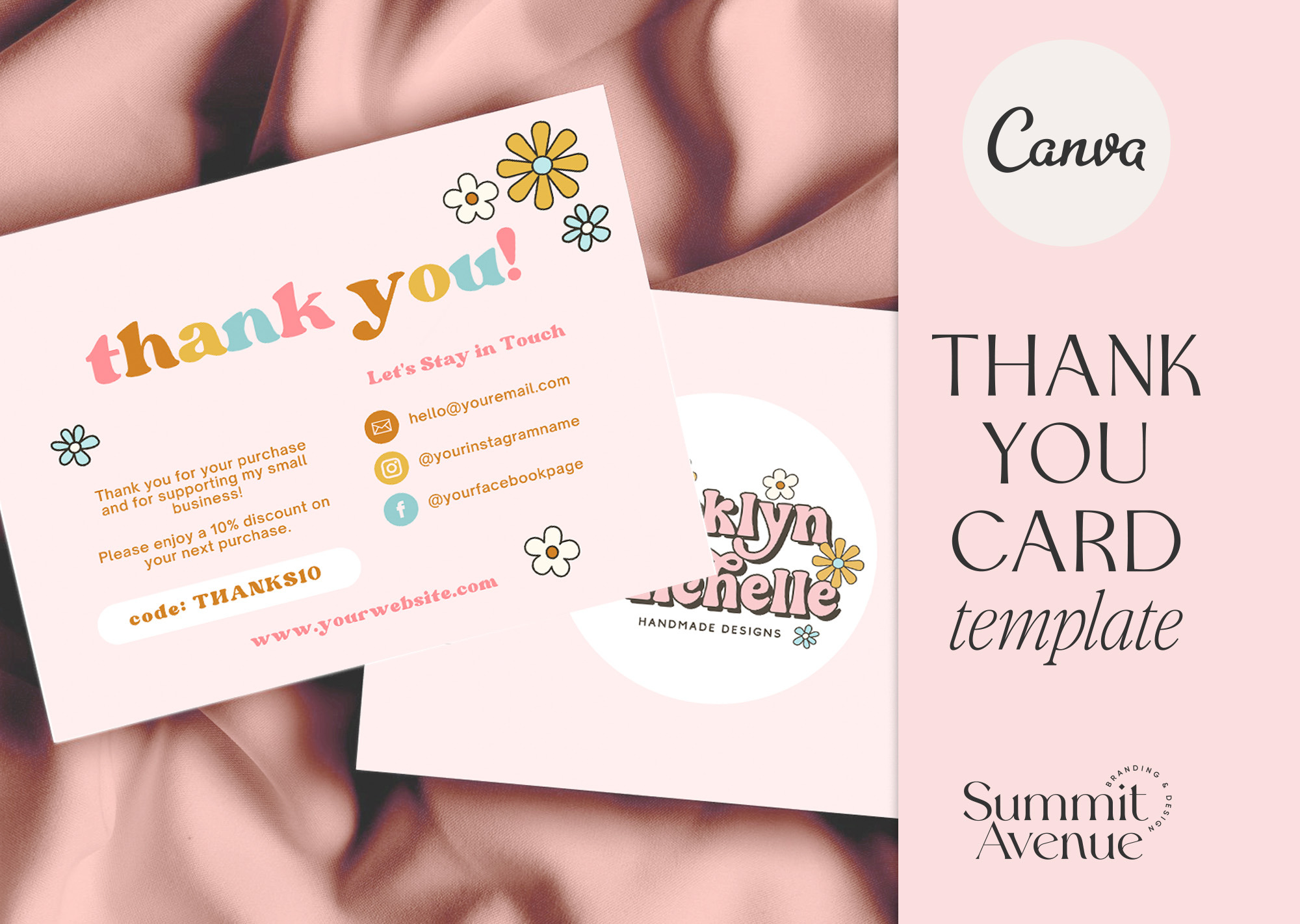 Pink Retro Email Signature Template, a Business Card Template by Summit ...