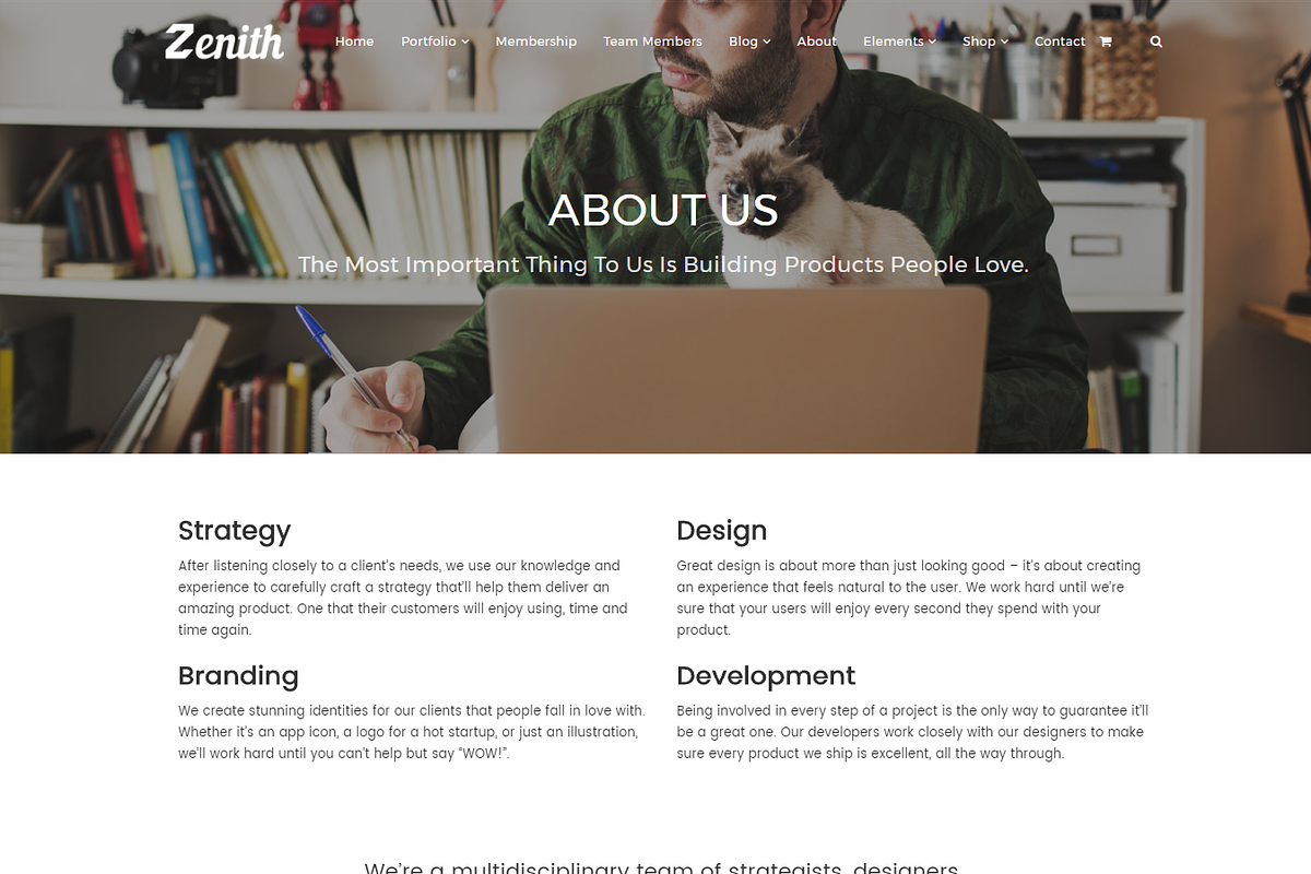 Zenith - Responsive WordPress Theme, a WordPress Template by Visualmodo