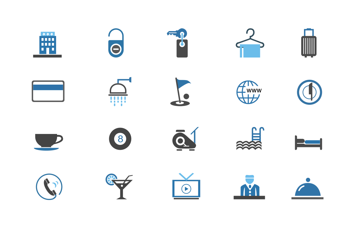 20 Hotel Icons, an Icon by Creative VIP