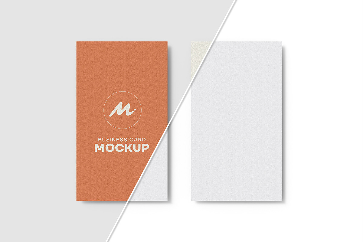 Vertical Business Card Mockup