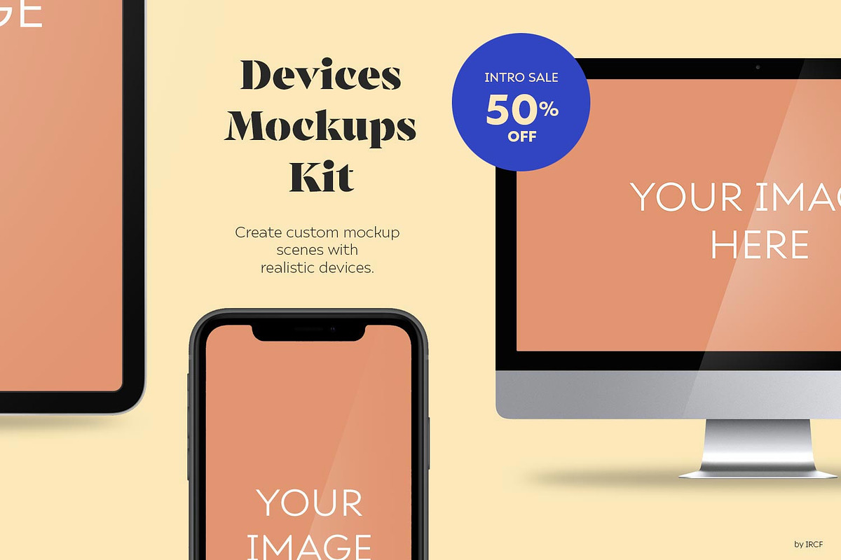 Devices Mockups Kit, a Books & Magazine Mockup by IRCF
