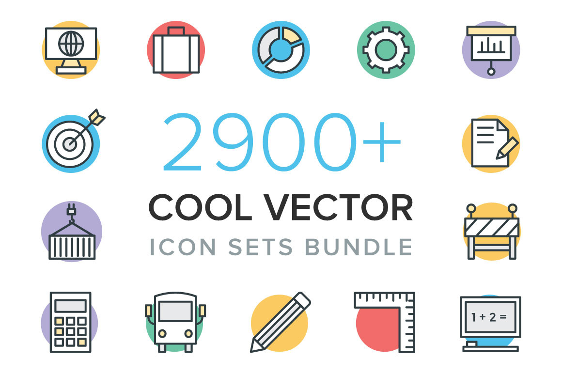 2900+ Cool Vector Icon Sets Bundle, an Icon by Vectors Market