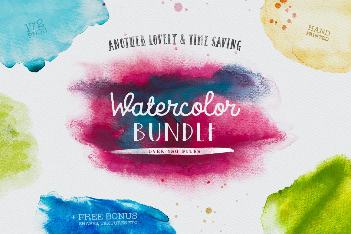 Watercolor Bundle Vol. 01, an Object Graphic by friday supply