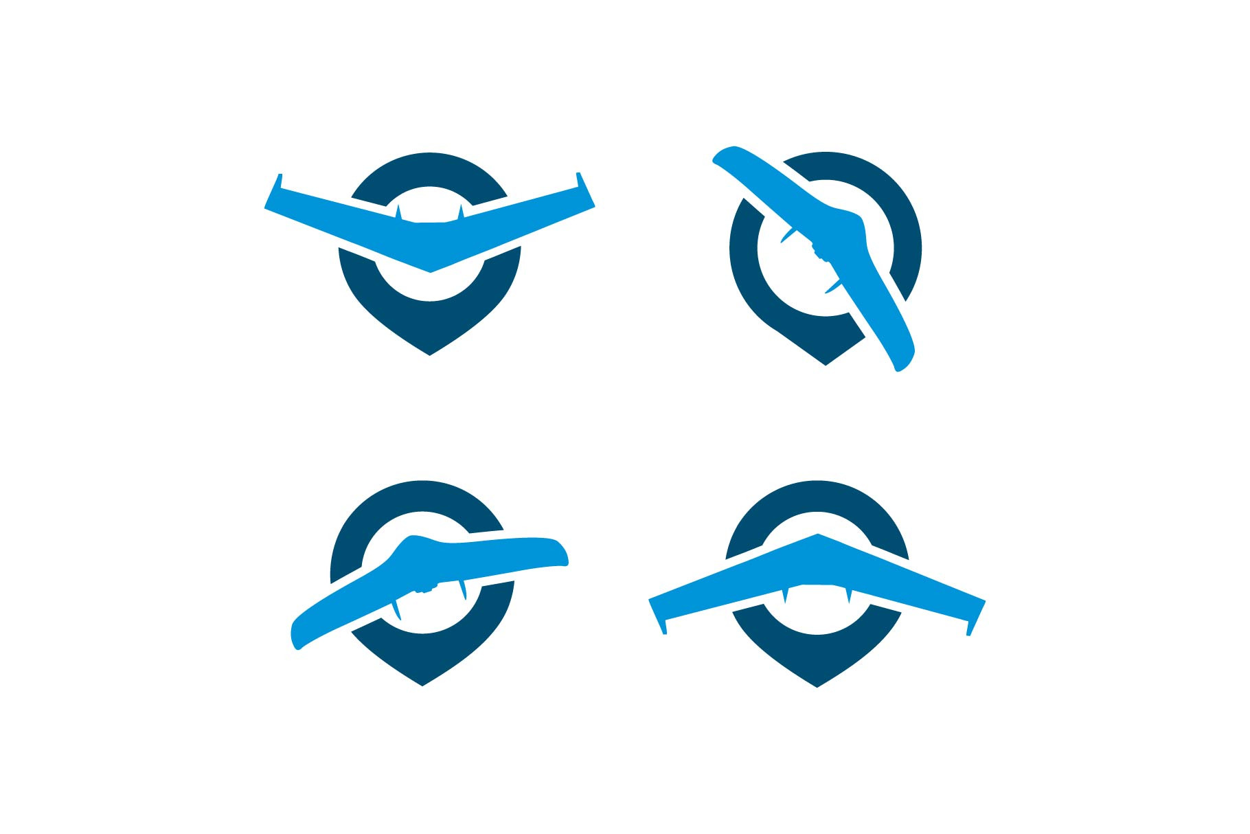 airplane spot location logo pack, a Branding & Logo Template by ZHR ...