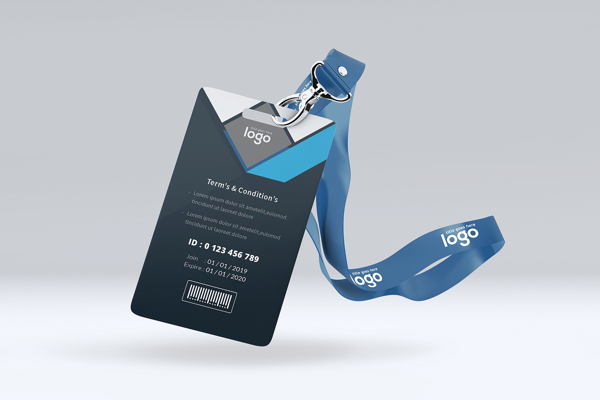 Creative Black ID Card Design, a Stationery Template by ZAAS