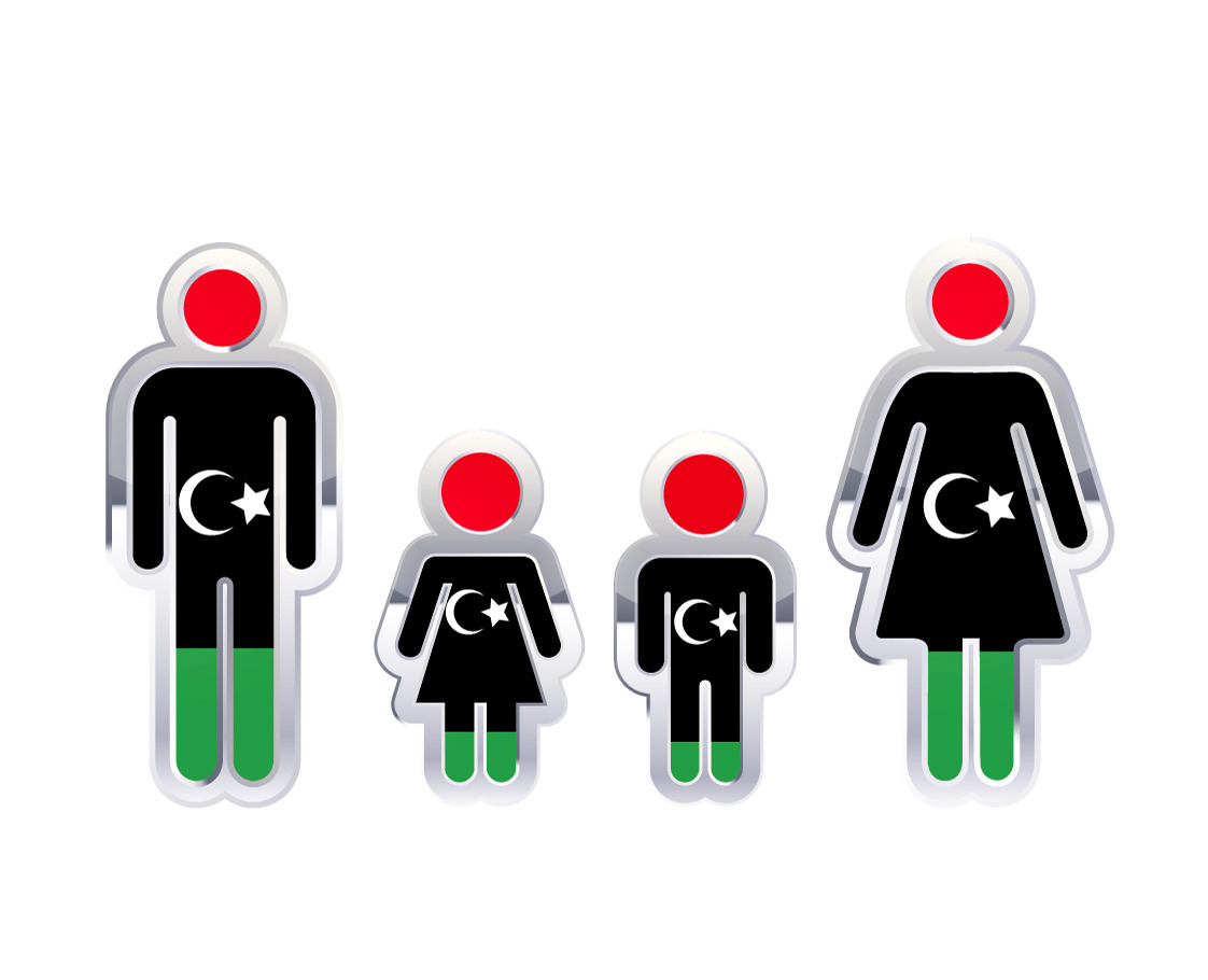 People icon with Libya flag, an Object Graphic by BestPics