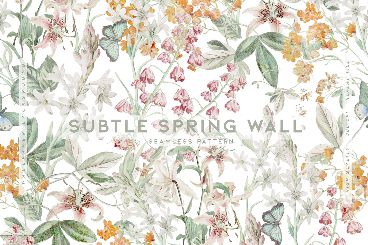 Subtle Spring Wall, a Wallpaper Graphic by MalyskaStudio