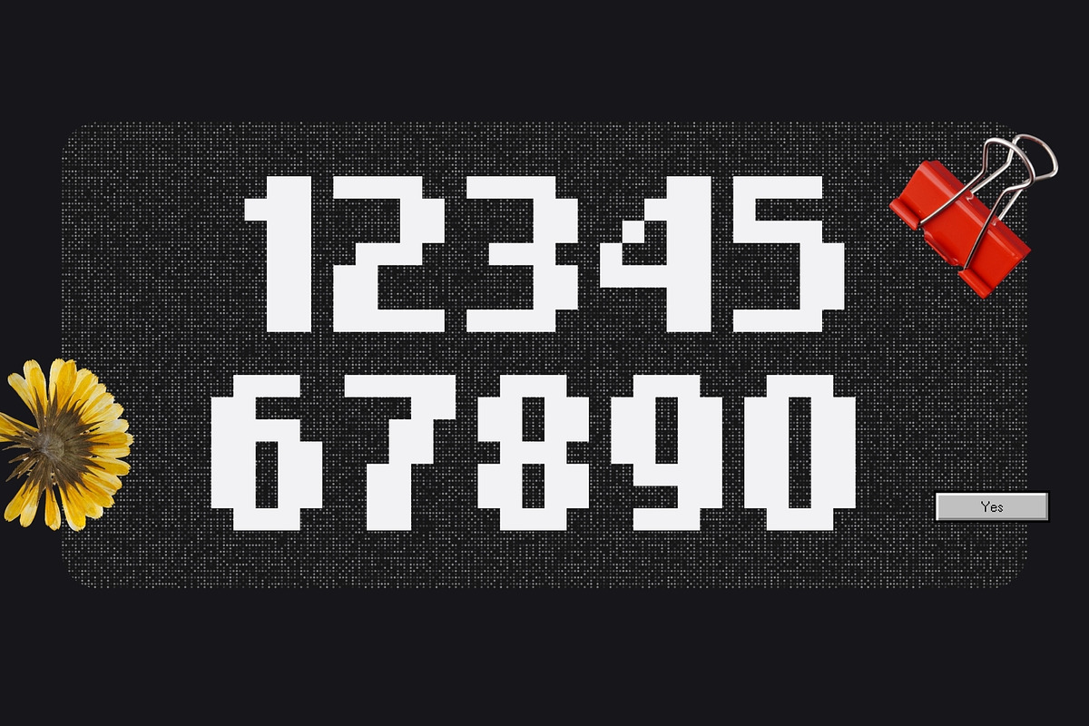 Digital 808 - 8Bit Pixel Font, a Sans Serif Font by HipFonts