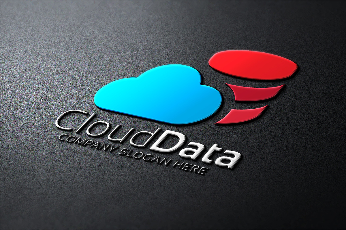 Cloud Data Logo, a Branding & Logo Template by essegraphic