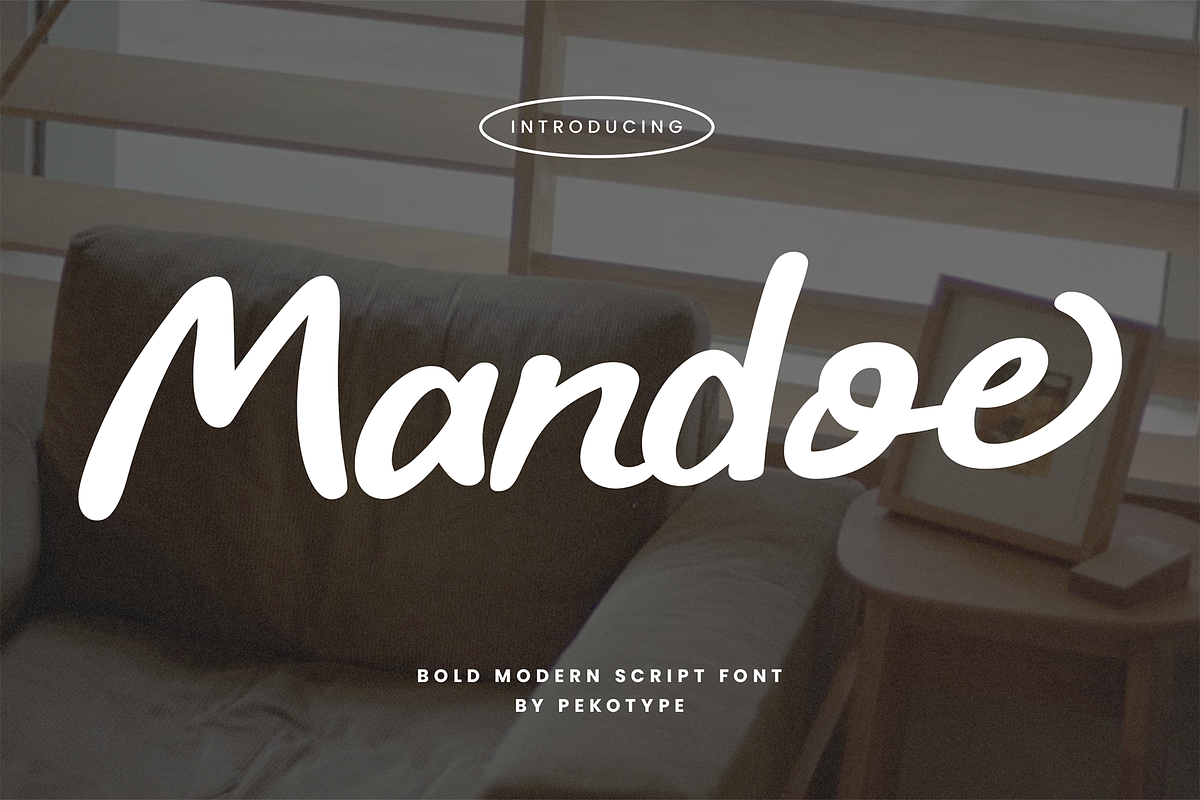Mandoe - Bold Rounded Script Font, a Script Font by Pekotype
