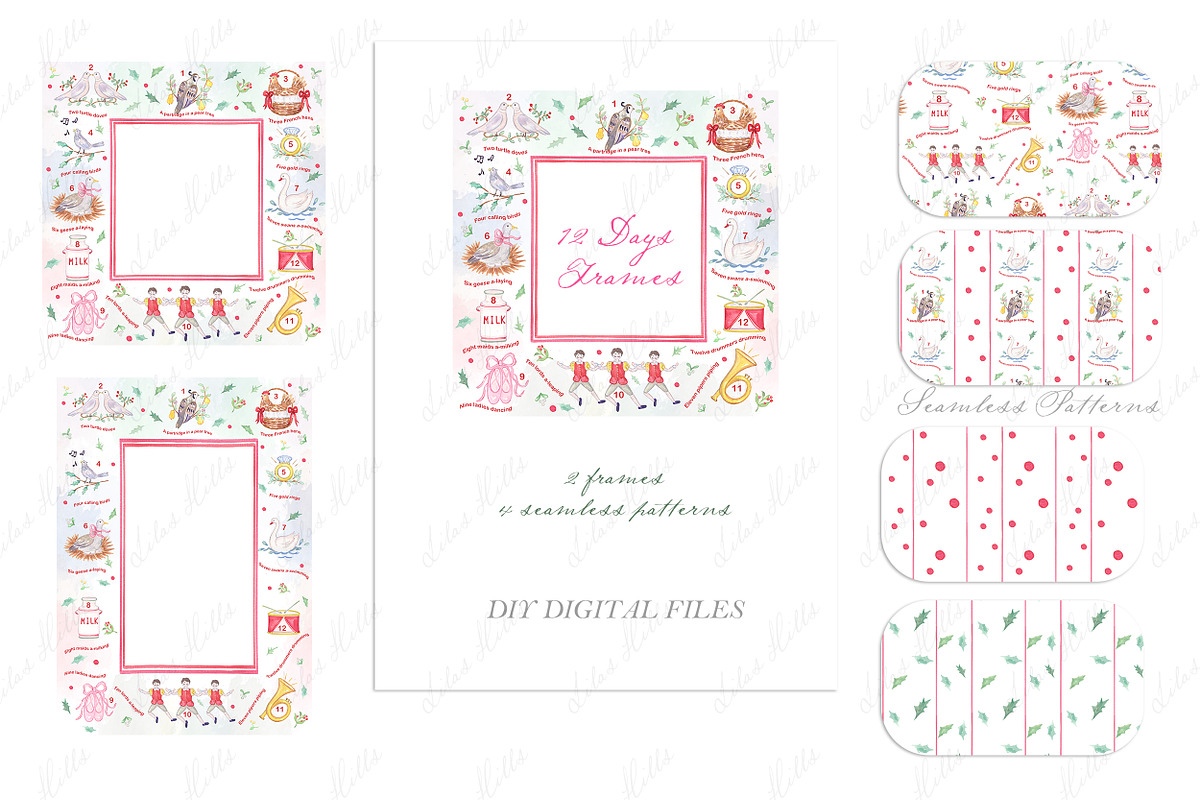 12 Days Christmas frames, a Graphic by LABFcreations