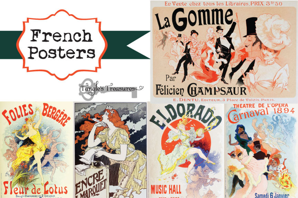 Vintage French Posters, an Illustration by Verdigris Studios