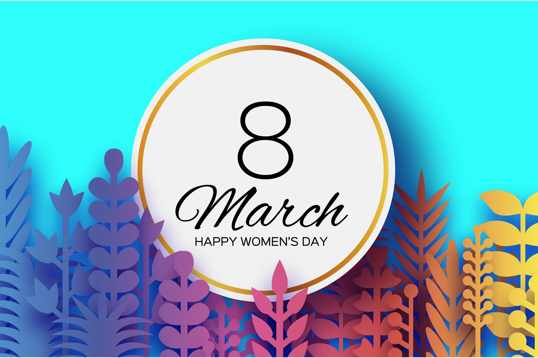 8 March. Origami Spring Flowers for, an Illustration by Masherdraws