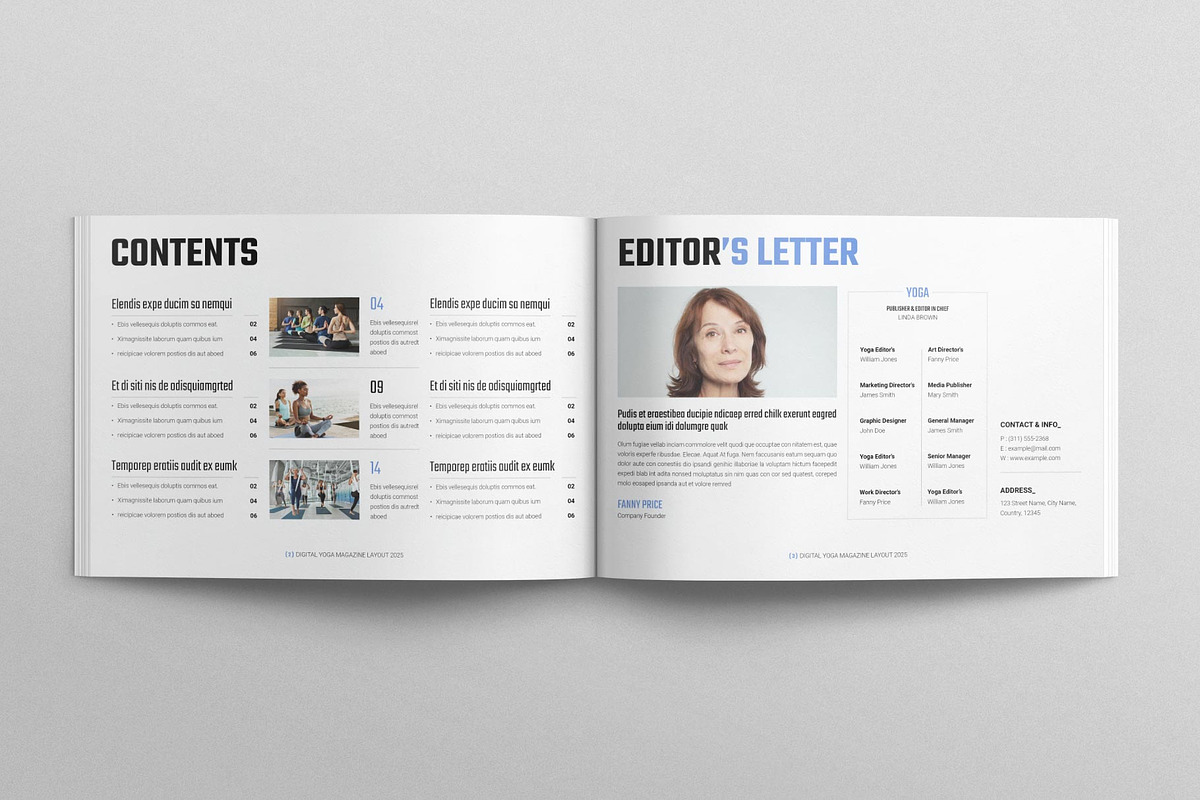 Yoga Digital Magazine Landscape, a Magazine Template by TemplatesForest