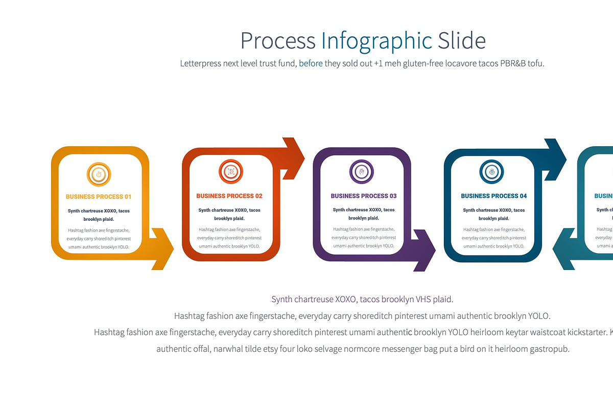 Process Infographics Slides, a Presentation Template by Pulsecolor