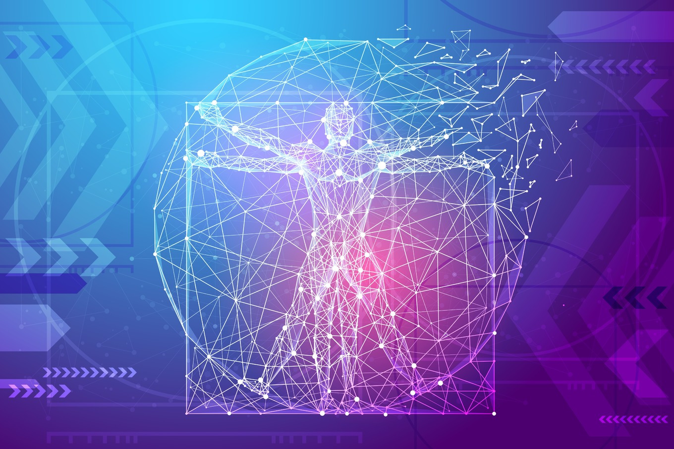 classic proportion man low poly colorful, a Person Illustration by ...