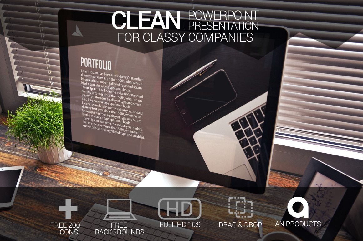 Clean Powerpoint Presentation, a Presentation Template by AN Productions