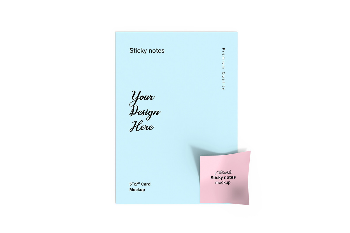 Realistic Sticky Note Mock Template
